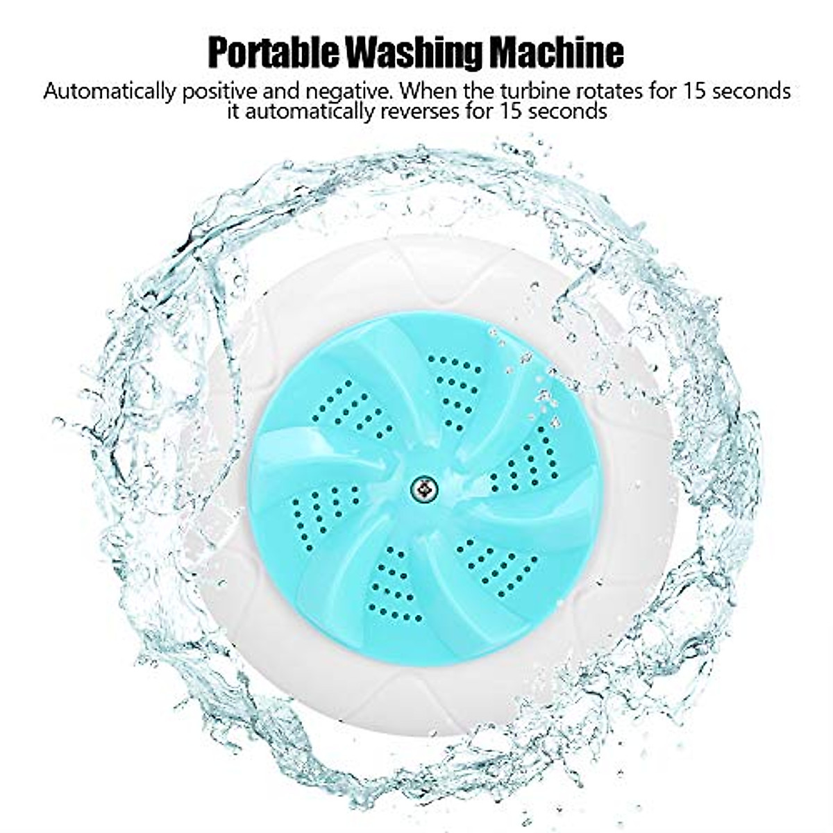 POCREATION Travel Portable Washing Machine, Mini Travel Portable Household Small Washing Machine Ultrasound Turbo Washer Laundry(Green)