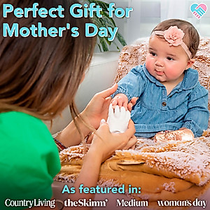 Luna Bean Deluxe Baby Keepsake Hand Casting Kit - Plaster Hand Mold Casting Kit for Infant Hand & Foot Mold - Baby Casting Kit for First Birthday, Christmas & Newborn Gifts - (Clear Sealant - Matte)