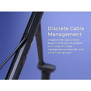 AVerMedia BA311 Live Streamer Arm, Fully Adjustable Boom Arm and Microphone Stand Suitable for 1/4 Inch or 5/8 Inch Mounting Options, for Content Creating, Podcasting and Streaming
