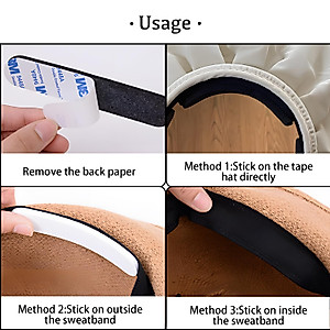 Liubeili 31pieces Hat Size Reducer, Hat Size Tape, Hat Reducer Inserts Tape Self Adhesive Foam Hats Reducing Tape Roll for Hat Cap, Black and White