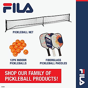 FILA Accessories Pickleball Paddles Set of 2 - Pickleball Set Includes 2 Wooden Pickleball Paddles, 2 Regulation-Size Pickleball Balls & Pickleball Bag for Pickle Ball Equipment, 2 Pack - Rally