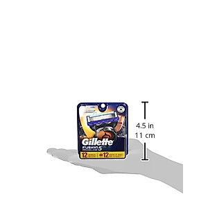 Gillette Fusion ProGlide Manual Men's Razor Blade Refills, 12 Count, Mens Razors/Blades