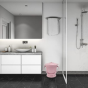 Cabilock Portable Toilet for Kids Portable Toilet Urinal Spittoon Chamber Pot Potty Plastics Bedpan Urine Bucket Bottle with Lid for Household Adults Child Pregnant (Pink) Bedside Commode Bucket