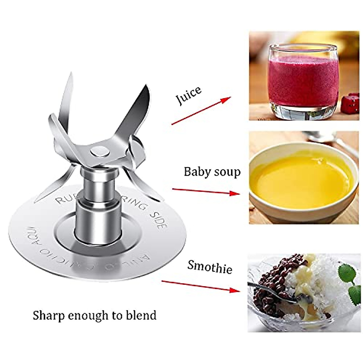 Replacement Parts Compatible with Oster Osterizer Blender Blade with Rubber Seal Gasket & 4902 Jar Bottom - 6 Point Fusion Blade 4980