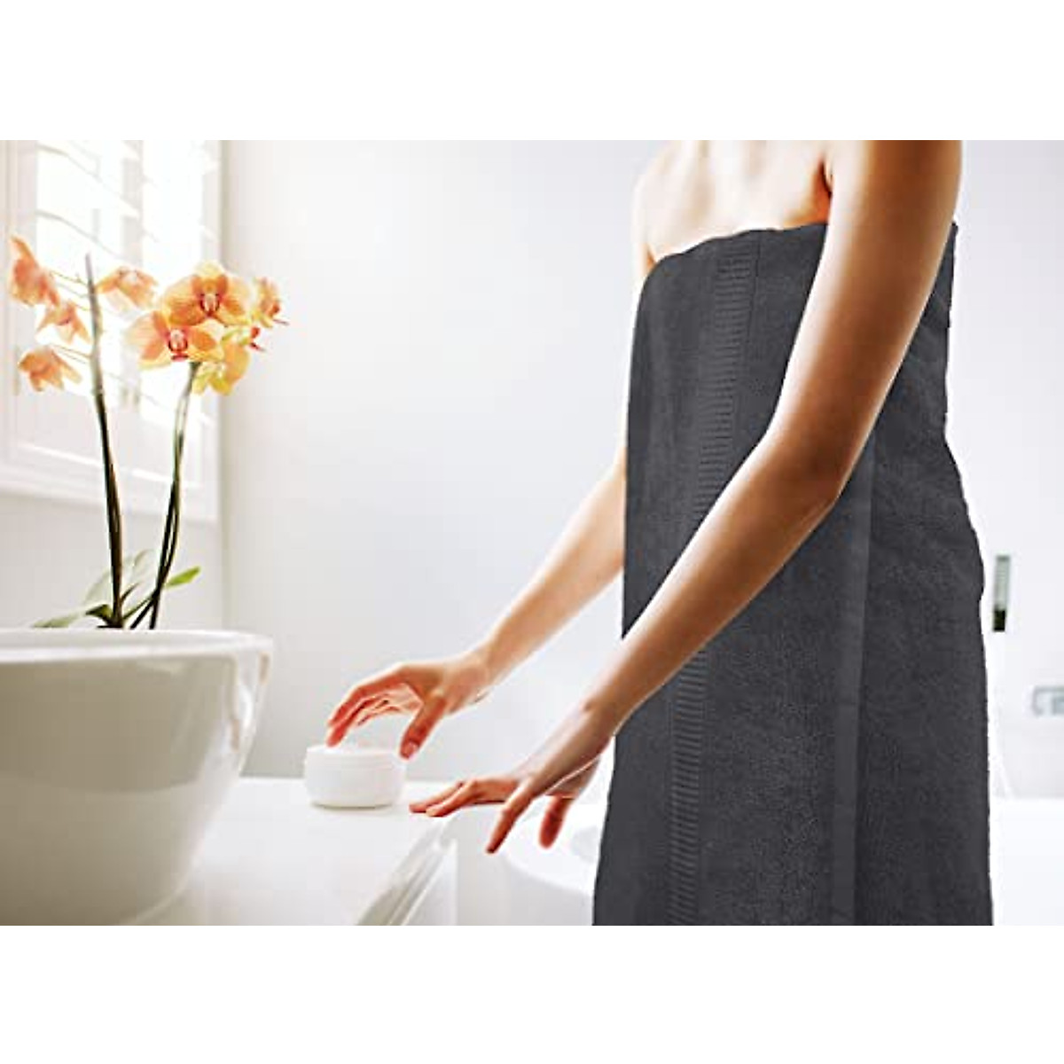 Utopia Towels – Bundle of Jumbo Bath Sheets & Hand Towels (8 Pack) - Ring Spun Cotton, Ultra Soft and Highly Absorbent - Hotel & Spa Quality Towels (Grey)