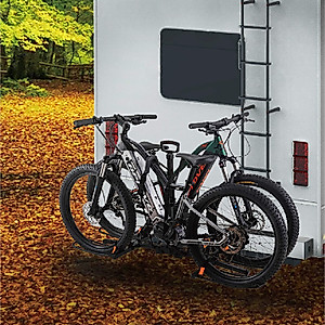 Hyperax Bike Rack - Platform Bike Rack - Car Bike Racks for 2 Bikes - Supports Up to 70 Lbs. Each Side – Bike Rack Hitch Tray Style- Compatible with 2 Inch Hitch and Bikes Up to 5 Inch Fat Tire