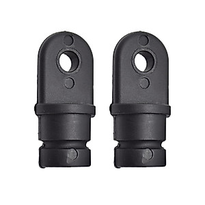 MARINE CITY Bimini Top Lightweight Black Nylon Round Inside Eye End Outer Diameter 3/4 Inches Tube for Marines – Boats – Yachts – Ships – Hardware Accessories (Pack of 2)