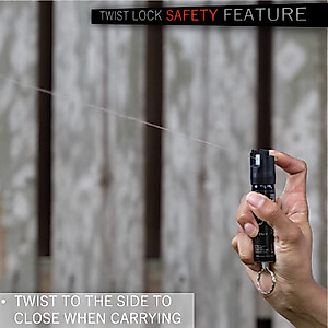 POLICE MAGNUM Small Pepper Spray Self Defense- Max Heat Strength OC- Made in The USA- 3 Pack 3/4oz GID Keyrings (Glow in Dark)