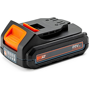 SENIX X2 20 Volt Max* 4-1/2-Inch Brushless Angle Grinder Tool, 8500 RPM Max, 3-Position Auxiliary Handle, Spring-Loaded Safety Slide Switch, 2.5 Ah Battery and Charger Included (PAX2115-M2)
