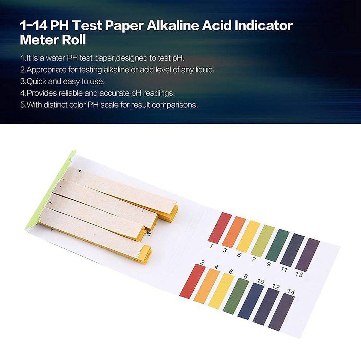 SXRC PH Test Strips, PH.1-14 Test Paper Extensive Test Paper, Litmus Test Paper pH Test Strips, for Saliva,Urine,Water, Pond, Diet pH Monitoring (2 Pack of 160 Strips)