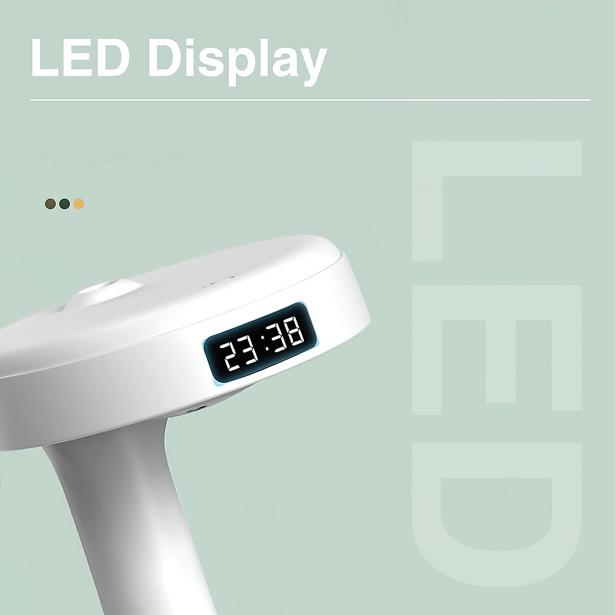 Anti Gravity Ultrasonic Humidifier, 2023 Upgrade Cool Mist Desktop Humidifier, Quiet Diffuser with LED Clock Display, Auto Shutdown Power-Off Protection for Kids Friend Lover Gift Bedroom Home(White)