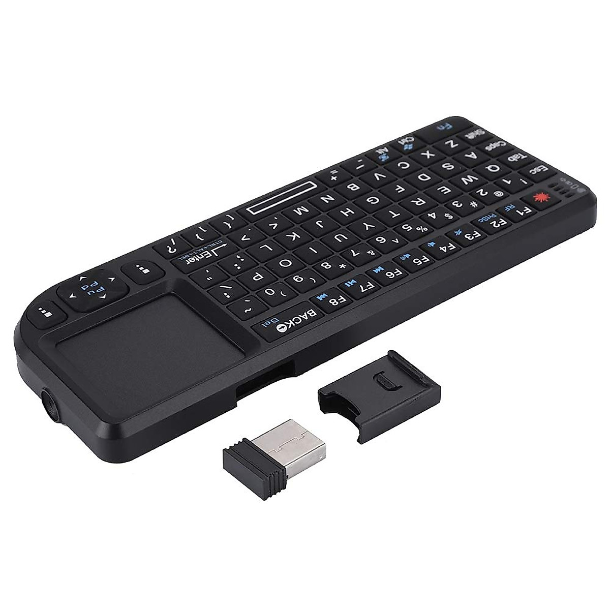 2.4GHz Wireless Touchpad Keyboard, Super Thin&Lightweight Rechargeable Ultra Mini Thin USB Backlit Keyboard, Plug and Play Fits for HTPC, for PS3/4