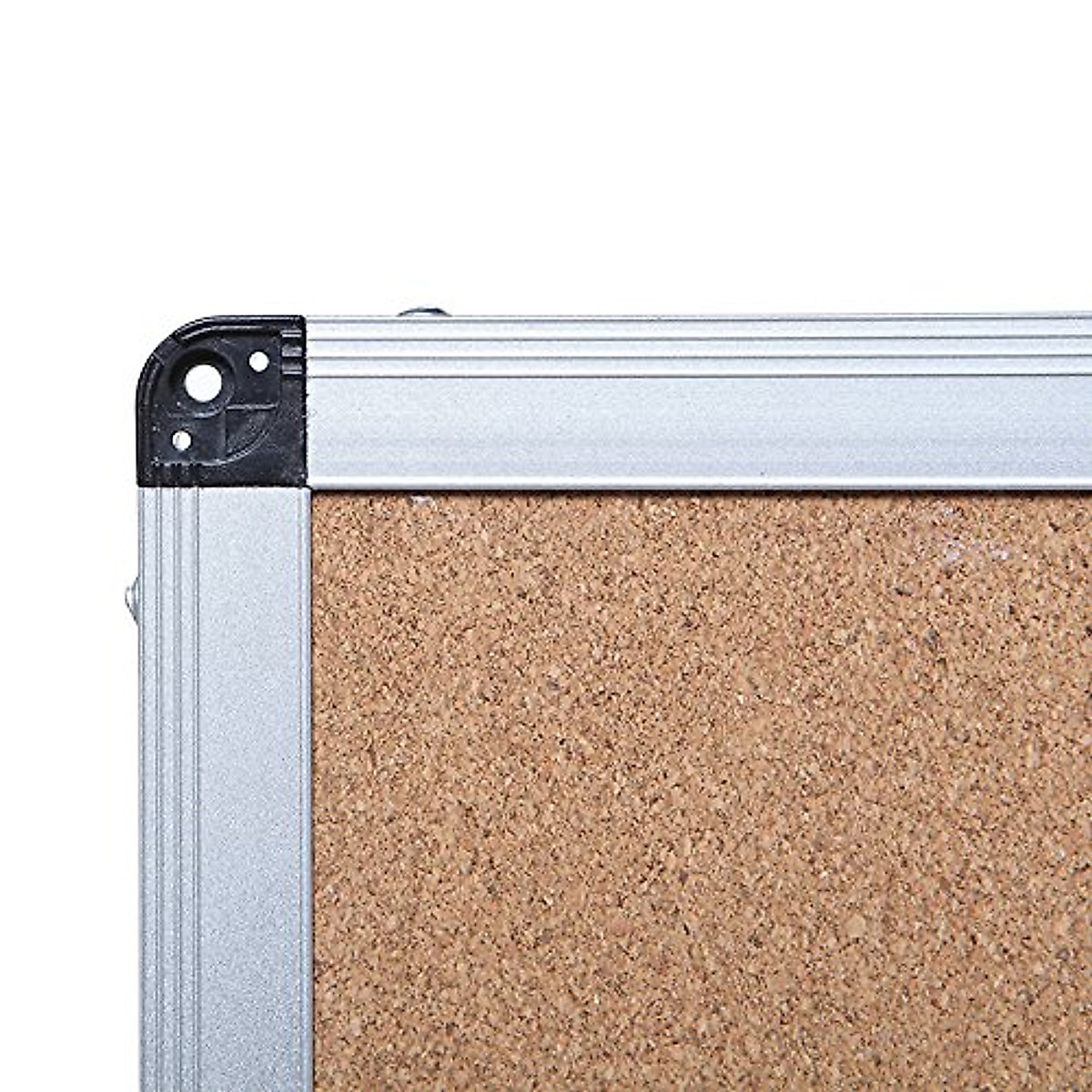VIZ-PRO Cork Notice Board, 36 X 24 Inches, Silver Aluminium Frame