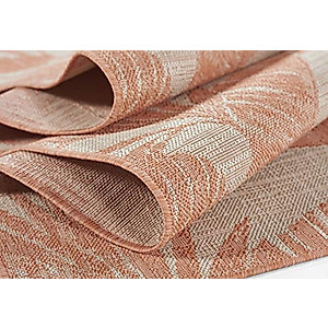 Momeni Riviera Transitional Indoor/Outdoor Area Rug, Coral, 3'3" X 5'