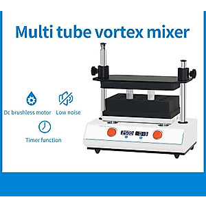 HFBTE Lab Multi-Tube Vortexer Mixer Scientific Laboratory Vortex Mixer Shaker Multiple Tubes with DC Brushless Motor Speed Range 100 to 2500 RPM Foam Rack 50xφ18mm Test Tube φ18-φ21mm 20ml