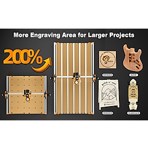 FoxAlien 4080 Extension Kit with Upgraded Hybrid Spoilboard for Masuter Pro CNC Router Machine Working Area Extend (15.75" x 31.5", X-Y)