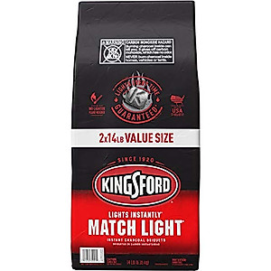 Kingsford Match Light Instant Charcoal Briquettes, BBQ Charcoal for Grilling – 14 Pounds