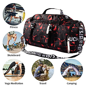 GGOV Gym Sport Bag Backpack Duffle Bag Weekender Bag Waterproof Travel Sling Bag Casual Daypack for Men and Women