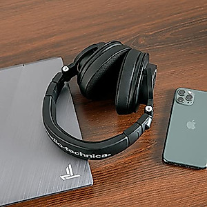 WC Freeze Hybrid Fabric Cooling Gel Replacement Earpads - Compatible with HyperX Cloud, Steelseries Arctis, ATH M50X, Turtle Beach Stealth & More - Comfortable & Cooler for Longer | (Black)