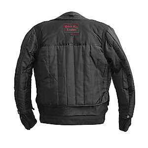 Mens Motorcycle Leather Riding Jacket | Leather Motorcycle Biker Jacket Men (XL)