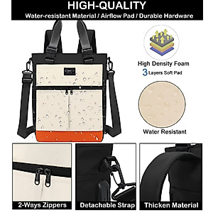 COMELY Backpack Tote for Women Casual Laptop Daypack Crossbody Bag 4-in-1 Travel Bookbag Diaper Bag Nurse Teacher Bag Water Resistant Wide Top Open for Daily Work College , Black B