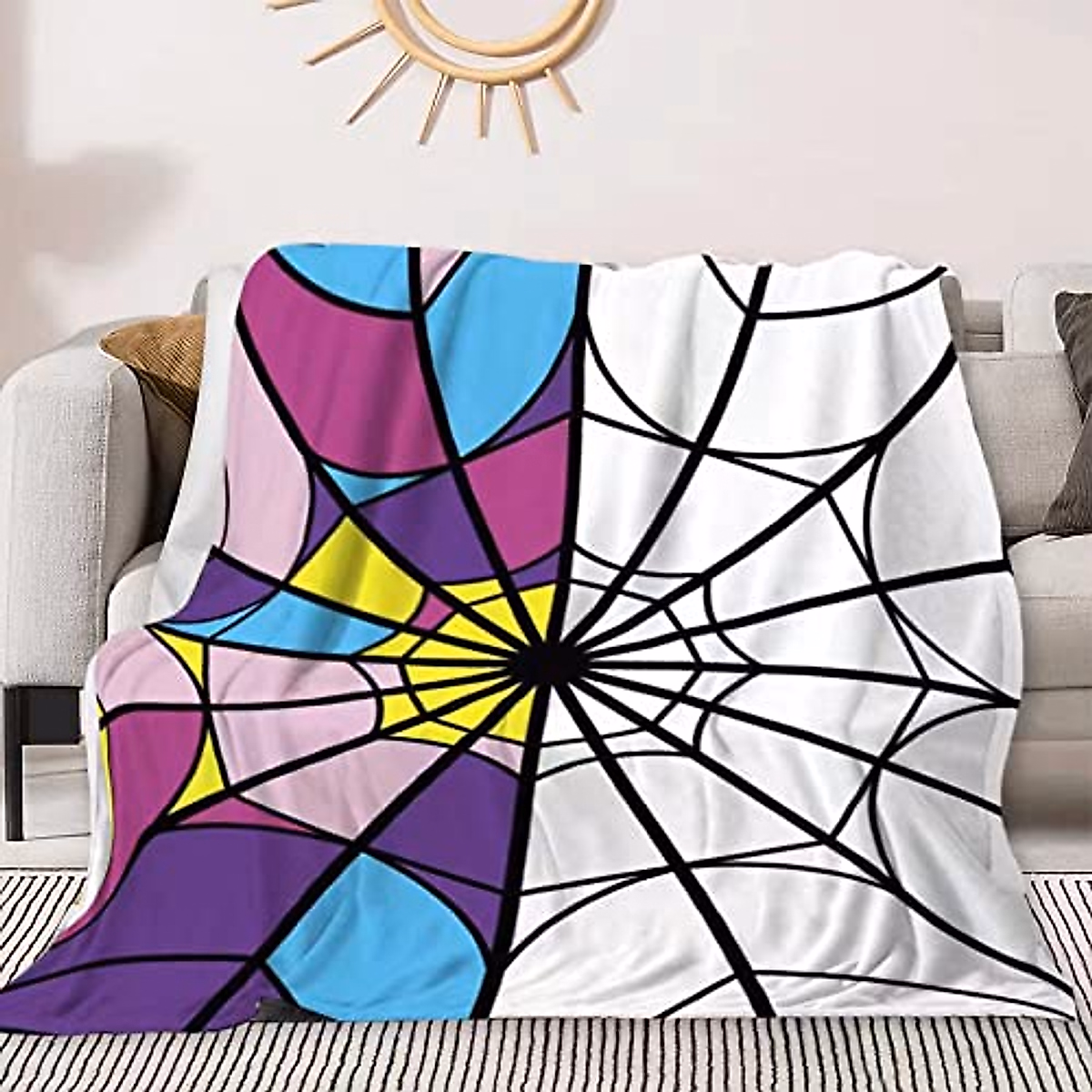 Wednesday Flannel Throw Blanket Cozy Soft Lightweight Throw Blankets Wednesday Flannel Blanket for Sofa, Bed, Couch, Office, Travel, RV, Camping Wednesday Throw Blanket for Kids Adults 60x50 in