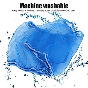 Strnek 2Pcs Bird Cage Cover Seed Catcher Birdcage Lightweight Soft Airy Polyester Mesh Cover Skirt Guard Universal Parrots Cage Accessories 26.0-52.0Inx6.7In (Small-Blue)