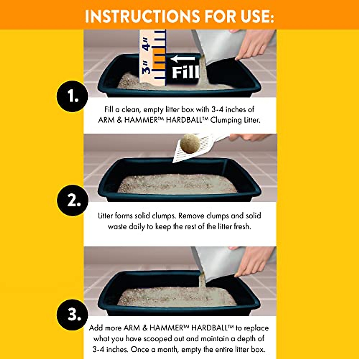 ARM & HAMMER Hardball Lightweight Platinum Multi-Cat Easy, No-Mess Scooping, Clumping Cat Litter, 16.5LB Bag, Garden Bloom Scent, Online Exclusive Formula