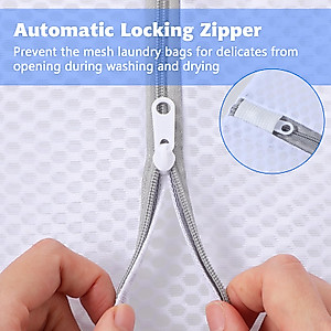 Oruola 4pcs Laundry Bag for Washing Machine,Mesh Bags with Zipper,9.8 X 11.8 In & 11.8 X 15.7 In Garment Washing Bag for Delicates,Sock Bag for Washing Machine,Laundry Washing Bag for Bed Sheet Bra