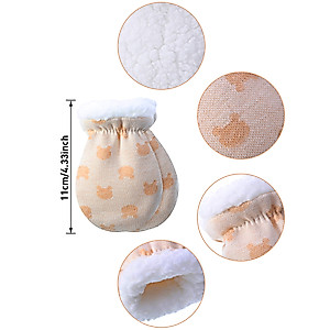 Blulu 3 Pairs Newborn Mitten Gloves Baby Winter Mittens Warm Infant Cotton Mittens