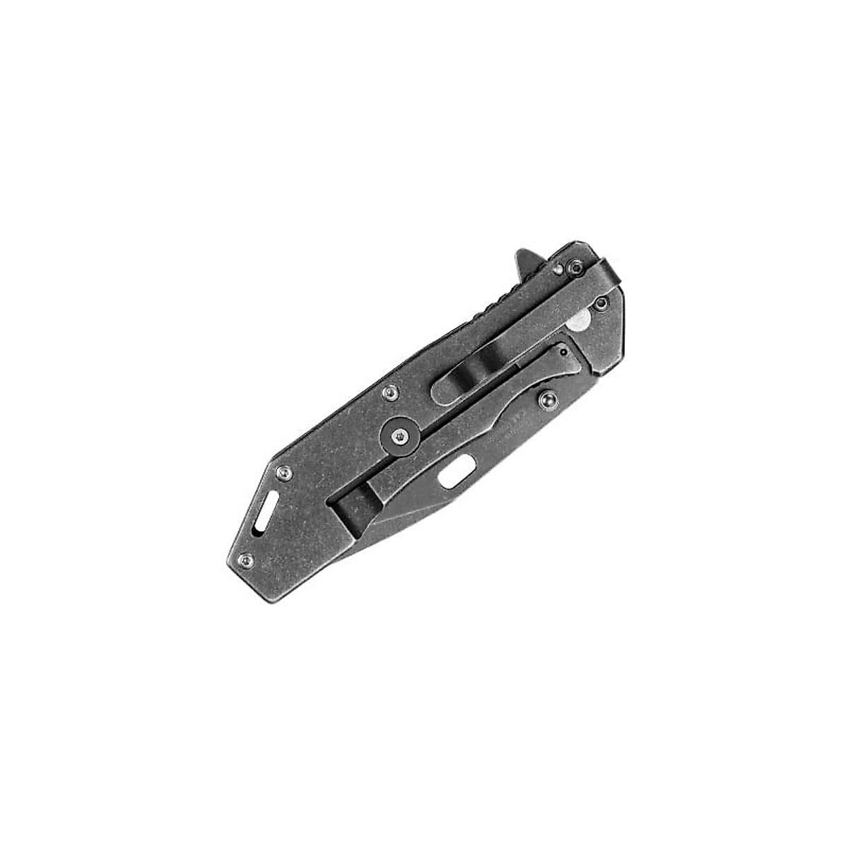 Kershaw Lifter (1302BW); Tactical Tanto Pocket Knife with 3.5 Inch 4Cr14 Steel Blackwashed Blade with Stainless Steel Blackwash Handle, SpeedSafe Assisted Opening and Deep-Carry Pocketclip; 3.2 OZ.