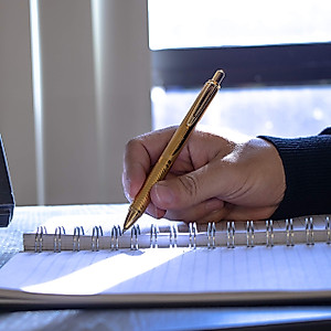 Pentel EnerGel Alloy Retractable Liquid Gel Pen, Gold Barrel, Black Ink, in gift box with info band (BL407XABX)