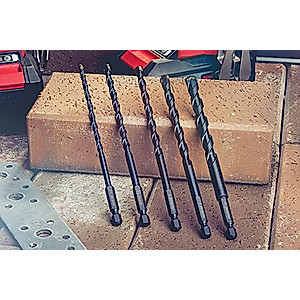 NordWolf 5-Piece Metric Carbide Tipped Multi-Purpose Drill Bit Set with 1/4" Hex Shank for Sheet Metal, Wood, Block, Brick, Tile & Plastic, Sizes 5.5-6.5-7-8-10mm