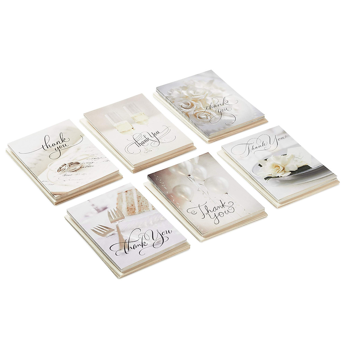 Hallmark Wedding Thank You Cards Assortment, Wedding Icons (36 Thank You Notes with Envelopes)