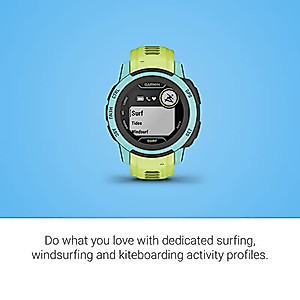 Garmin Instinct 2S, Surf-Edition, Smaller-Sized GPS Outdoor Watch, Surfing Features, Multi-GNSS Support, Tracback Routing, Waikiki
