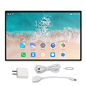 FOTABPYTI 10 Inch Tablet, Tablet PC 100-240V IPS Screen Fast Charging 6GB 256GB for Android 11 for Study for Student (Grey)