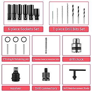 Cordless Impact Wrench, 21V Wrench Electric, 1/2 Impact Gun with 4-Mode Speed, Pistola de Impacto,Screwdrivers and Wrench 3-in-1, 331Ft-lbs(450N.m) Brushless, Power Impact Wrenches for Furniture, Cars