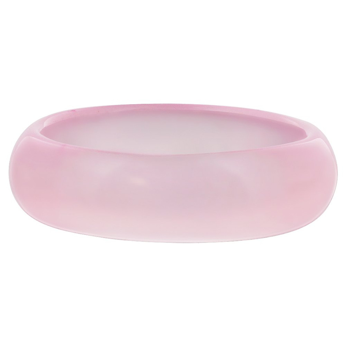 Pink Agate Gemstone 6mm Unisex Band Ring Size 7.5