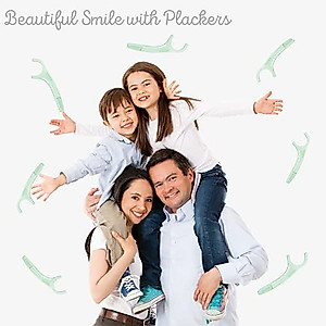 Plackers Micro 12 Counter Flosser with Travel Case, Mint, 2-Pack