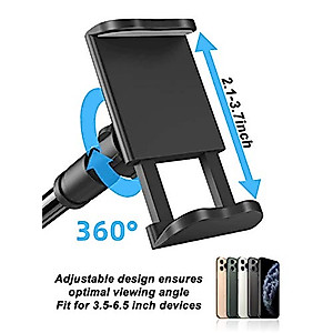 Eaxxfly Gooseneck Bed Phone Holder Mount, Flexible Long Arm Clip Clamp for Desk, Bendy Lazy Bracket Bedside Stand, for iPhone 11 Pro Xs Max XR X 8 7 6 Plus Samsung S20 S10 S9 S8 Plus GPS