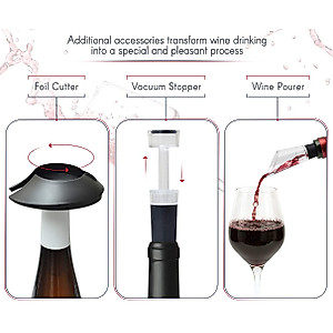 Electric Wine Rechargeable – Corkscrew Wine Foil Cutter & Electrical Wine Opener with Charger – Wine Lover Gifts – Wine Accessories Kit - by DailyNordic