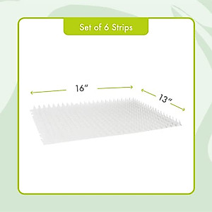 Homarden Cat Deterrent Outdoor Mat: Pet Deterrent Mats for Cats and Dogs - Indoor/Outdoor Deterrent Training Spike Mat Devices - Keep Away Cats Plastic Mats with Spikes - 16 x 13 Inches, 6 Pack