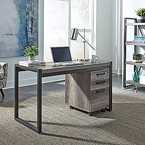 Liberty Furniture Industries Tanners Creek 2 Piece Desk Set, W51 x D24 x H30, Medium Gray