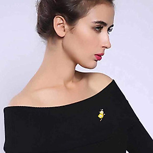 AILUOR Elegant Enamel Plum Blossom Flower Brooch Pin, Fashion Gold Plated Pearls Floral Brooch Lapel Pin for Women Bridal Wedding Corsage Jewelry Gifts (Plum)