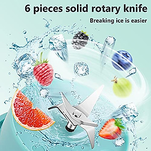 BTOYM Portable Blender, 19oz Personal Hand Blender for Smoothies and Shakes,4400mAh Mini Blender with Rechargeable USB, Six 3D Blades Handheld Juicer Perfect for Home, Travel, Office, Gym