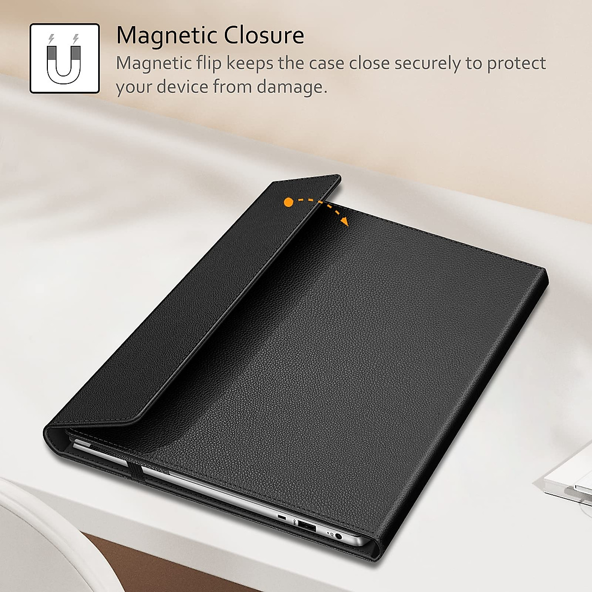 Fintie Sleeve Case for 15.6" HP Pavilion 15-EGxxx 15t-eg000 / HP Pavilion 15-EHxxx 15z-eh000 Series - Premium PU Leather Protective Portfolio Book Cover, Black