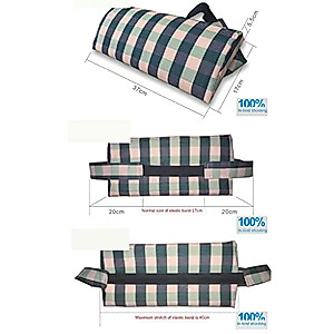 freneci Soft Pillow Cushion Headrest Headrest Cushion with Elastic Band for Chairs - Black+Gray