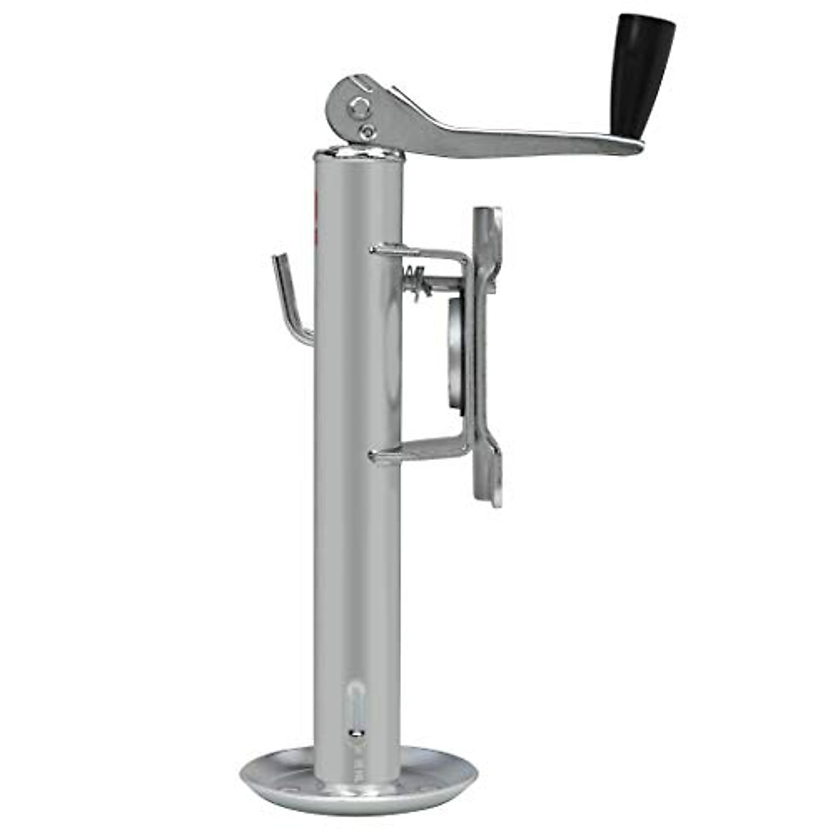 bROK Products 15936 Side Mount Top Wind Trailer Jack with Footplate - 1000 lb, Silver