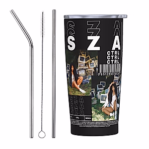 Zyxmconas SZAs Stainless Steel Insulated Tumbler Double Wall Travel Cup With Straw And Lid For Home Office Car 20 oz