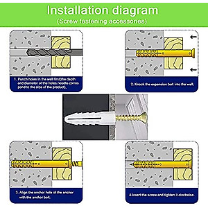 M3 Flat Head Wood Screws Assortment Fasteners Kit 420pcs,Phillips Drive Countersunk Head Self-Tapping Screws,Yellow Zinc Plated Finish,Contains 20pcs M6 Screw Anchors
